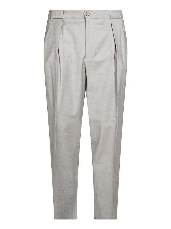 BRIGLIA Brushed Flannel Dress Pants - Beige