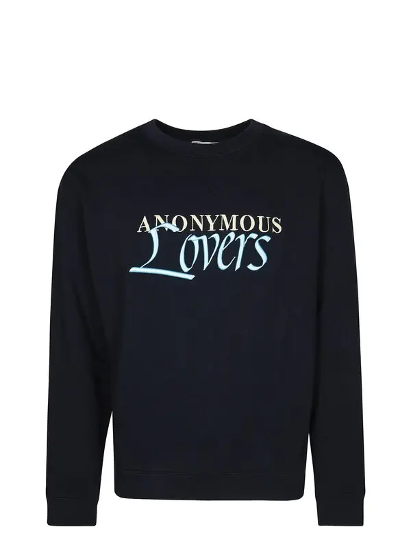 JW Anderson Anonymous Lovers Cotton Sweatshirt - Nero