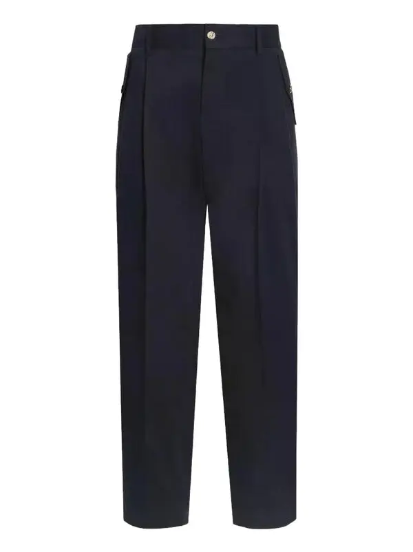 Dolce & Gabbana Cotton Tailored Trousers - Blue