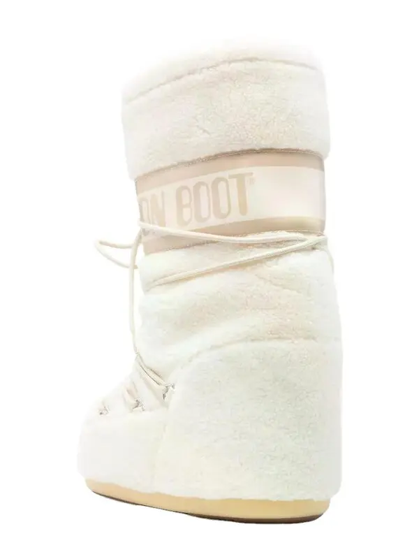 Moon Boot Teddy-fabric Lace-up Snow Boots - Neutrals