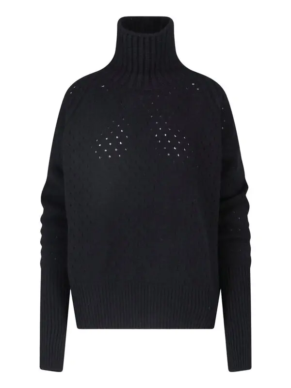 Ermanno Scervino Cashmere Turtleneck Sweater - Black