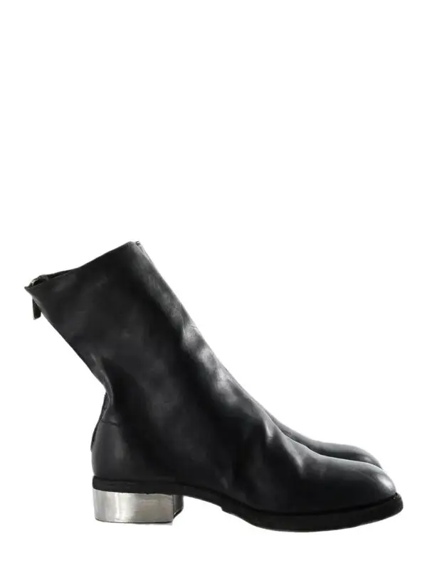 Guidi Back-zip Ankle Boots - Black