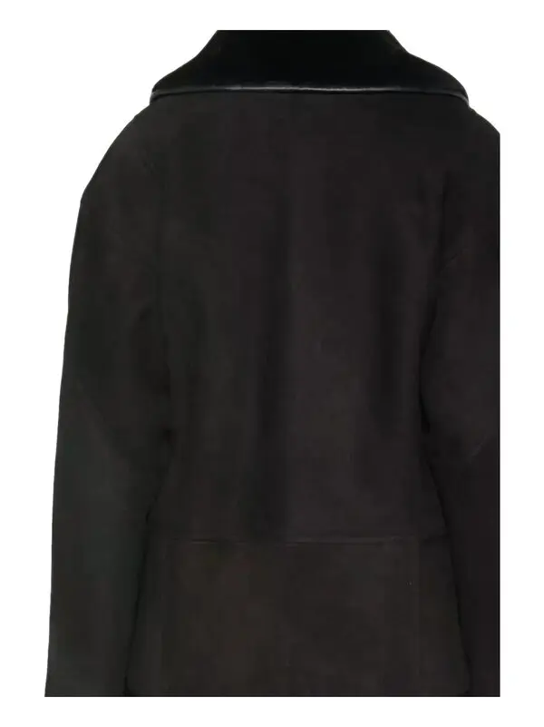 BLAZÉ MILANO Tatoosh Shearling Leather-trimmed Jacket - Black