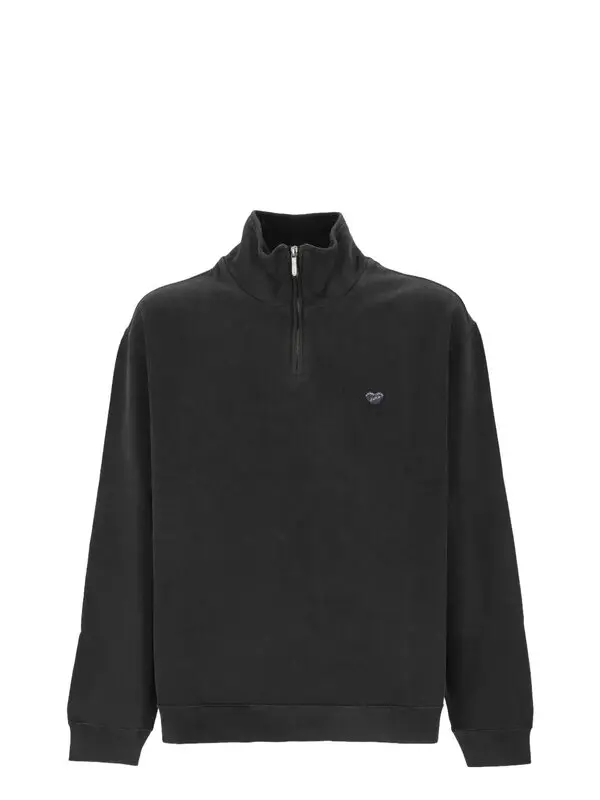 Maison Labiche Placide Quarter-zip Logo-patch Sweatshirt - Grey