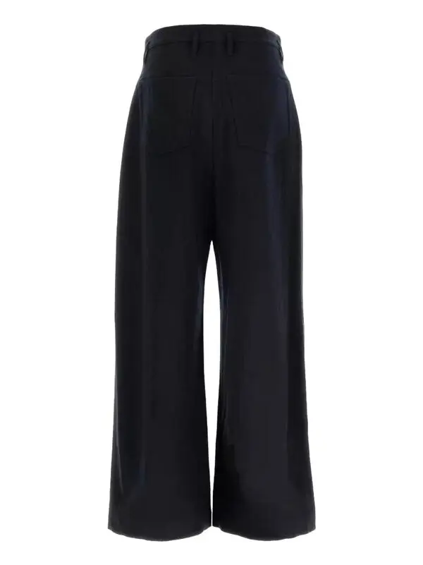 Giorgio Armani Pleated Wide-leg Trousers - Blue