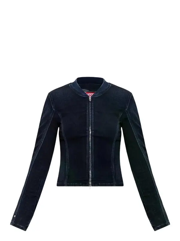 DIESEL® Cropped Joggjeans Bomber Jacket - Blue