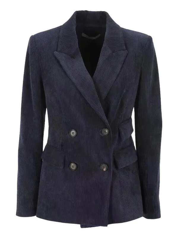 D.exterior Corduroy Double-breasted Jacket - Blue