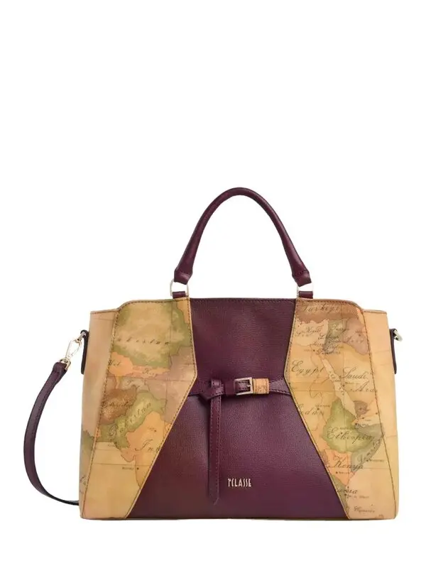 ALVIERO MARTINI 1° CLASSE Geo Saloon Panelled Leather Tote Bag - Neutrals