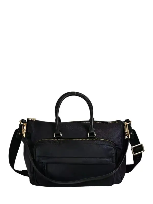 Borbonese Monogram-print Zipped Tote Bag - Black