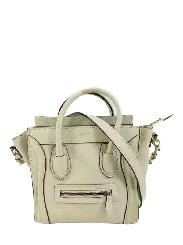 Celine Nano Luggage Logo-detail Tote Bag - Grey