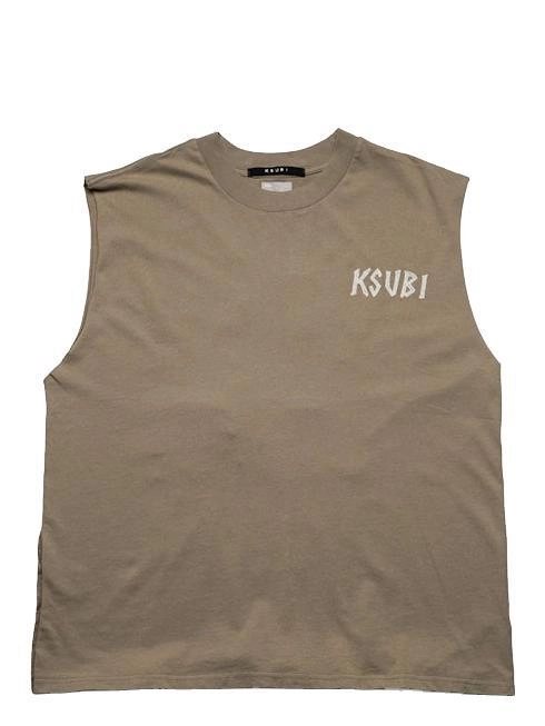 Ksubi Cut Off Ekcess Tank T-shirt - Synth Green