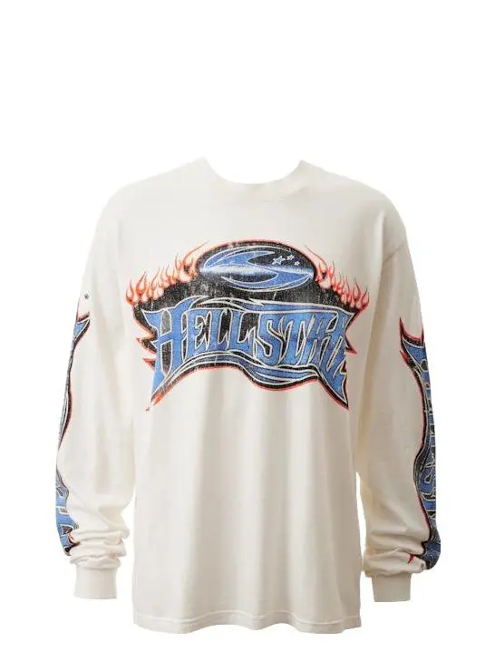HELLSTAR Moto Longsleeve - White