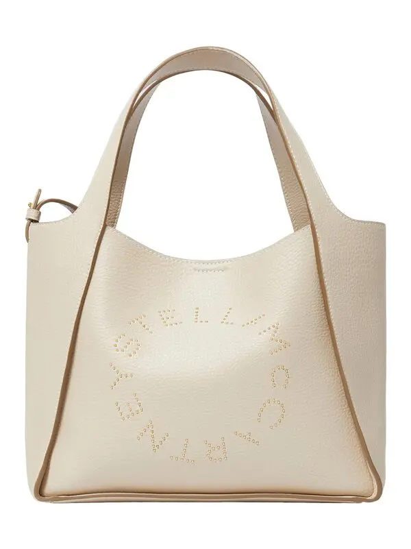 Stella McCartney Logo Top Handle Crossbody Tote Bag - Cream