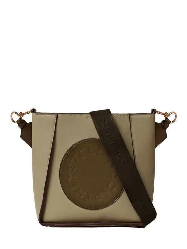 Stella McCartney Logo Square Crossbody Bag - Tan