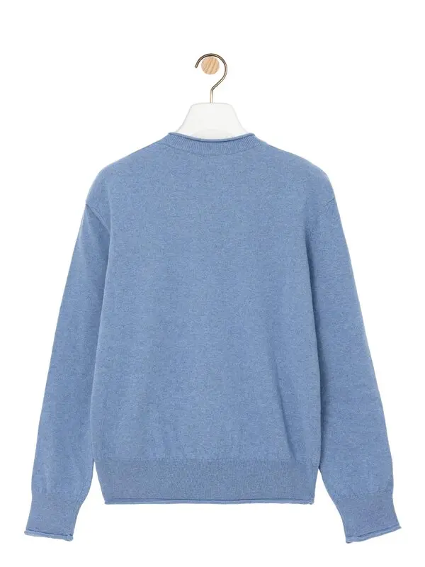 Loewe Cotton And Cashmere Pullover - Light Blue