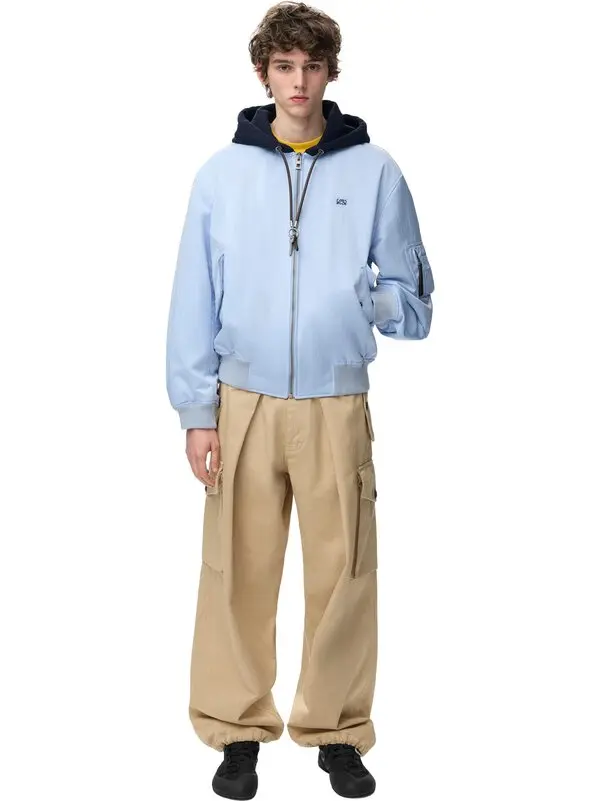 Loewe Technical Shell Bomber Jacket - Blue