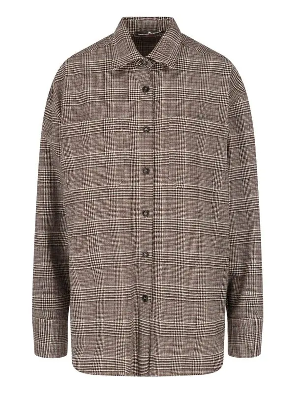 Ermanno Scervino Checked Virgin Wool Shirt - Gray