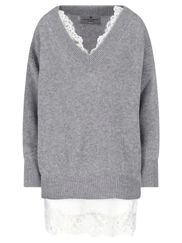 Ermanno Scervino Mini Cashmere Dress - Gray