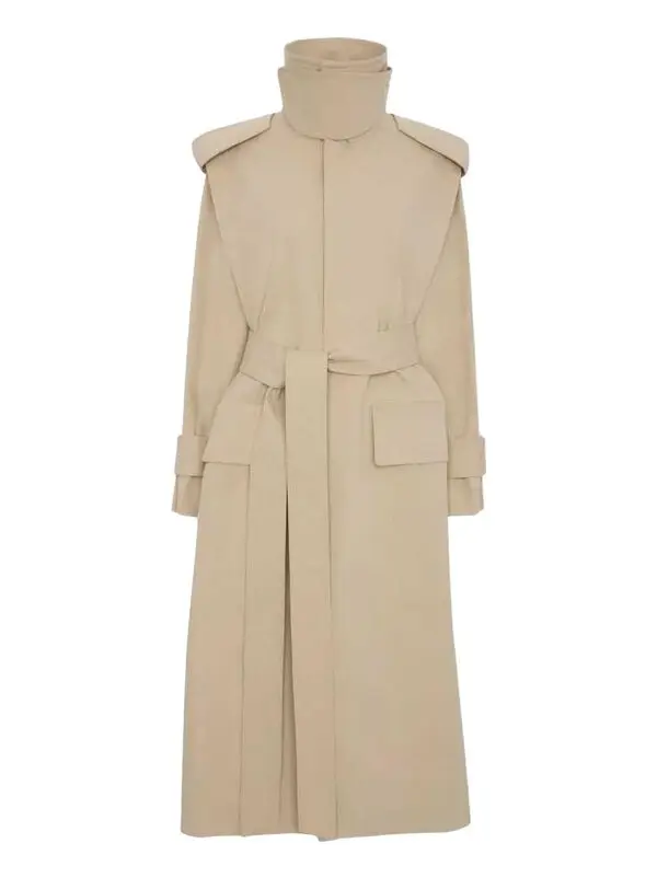 Victoria Beckham Philippa Belted Trench Coat - Brown