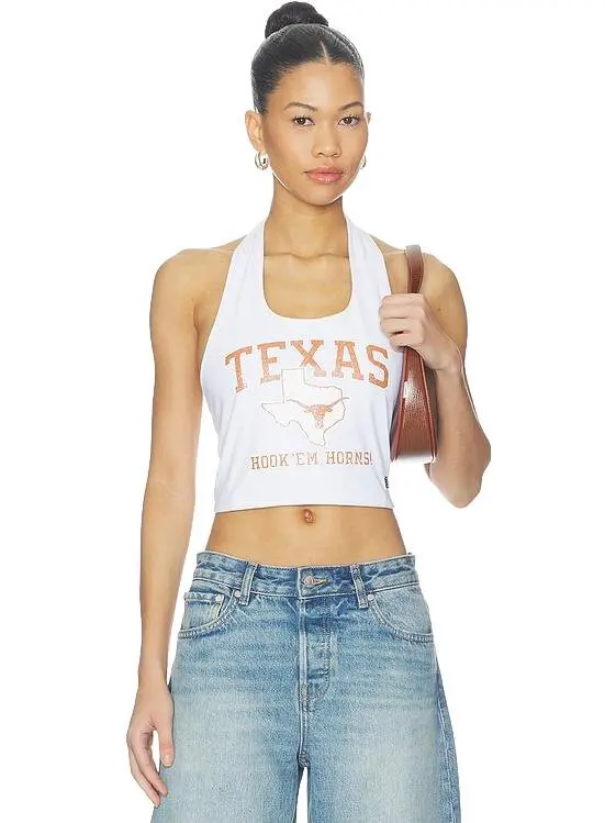 HYPE AND VICE Ut Austin Tailgate Top - White