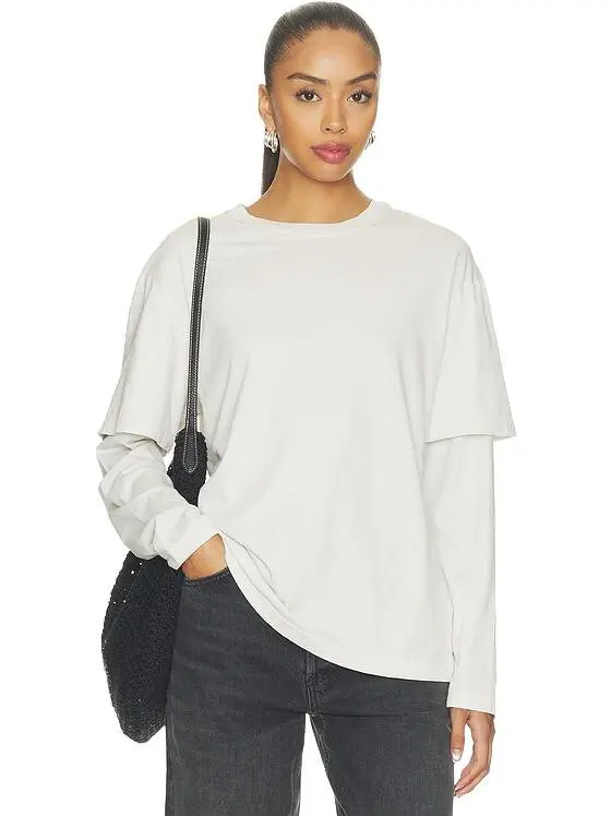 AGOLDE Lois Tee - Bone