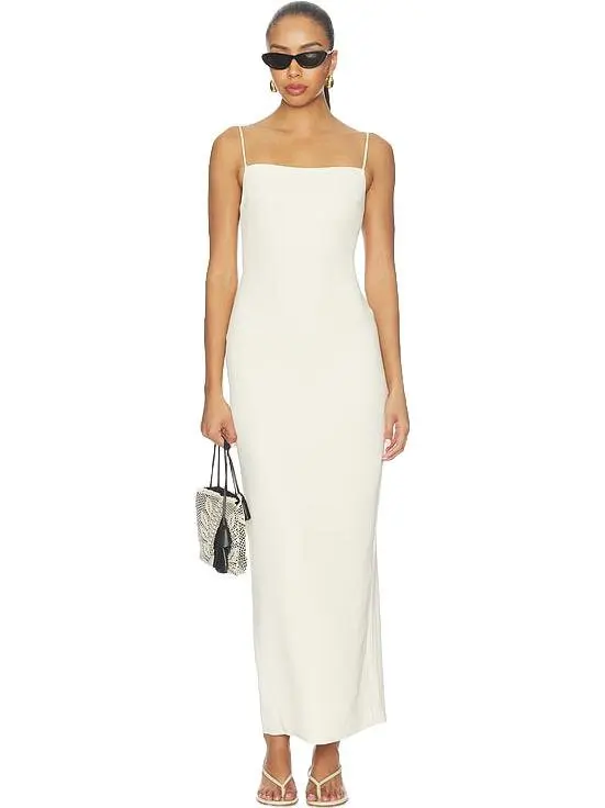 EAVES X Blake Evin Polished Crepe Maxi Dress - Ivory