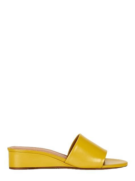 MANSUR GAVRIEL Leather Zeppa Slide - Citrus