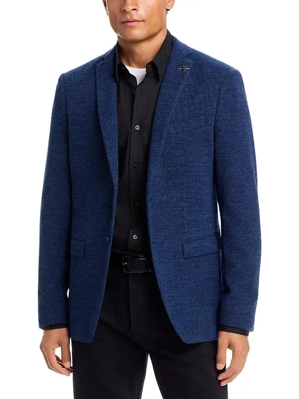 John Varvatos Slim Fit Unstructured Jersey Sport Coat - Blue