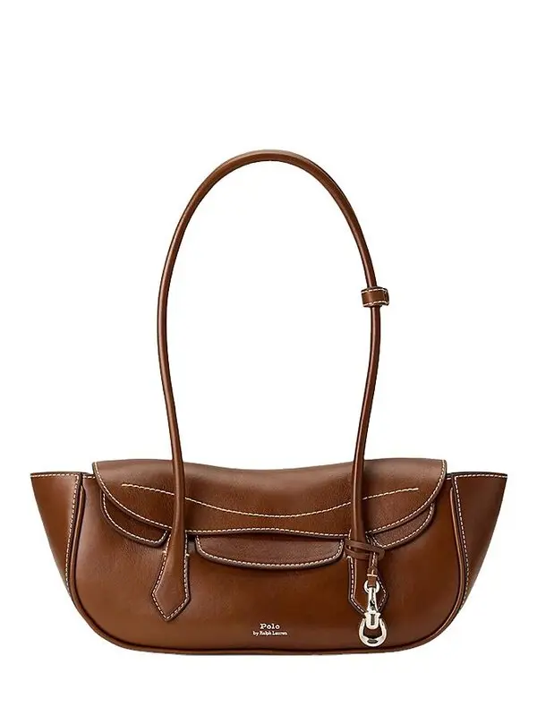 Polo Ralph Lauren Leather Blaze Small Shoulder Bag - Chesnut