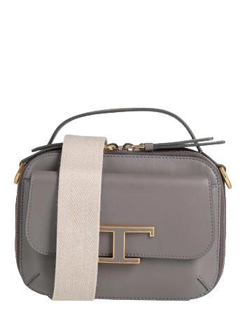 TOD'S Calfskin Cross-body Bag - Grey