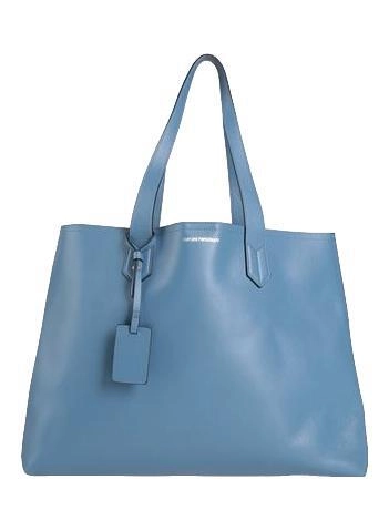 Emporio Armani Leather Shopper Bag - Blue