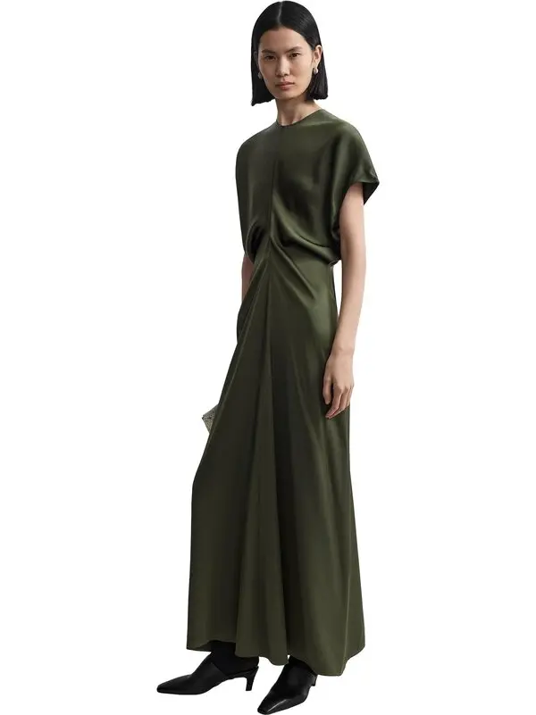 TOTEME Slouch Waist Dress - Dark Green