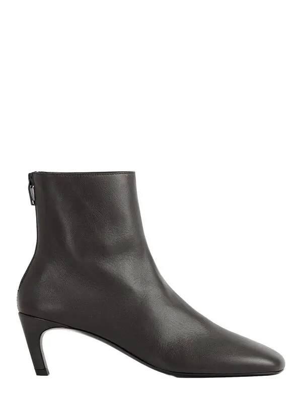 TOTEME Nappa Mid-heel Boots - Bark