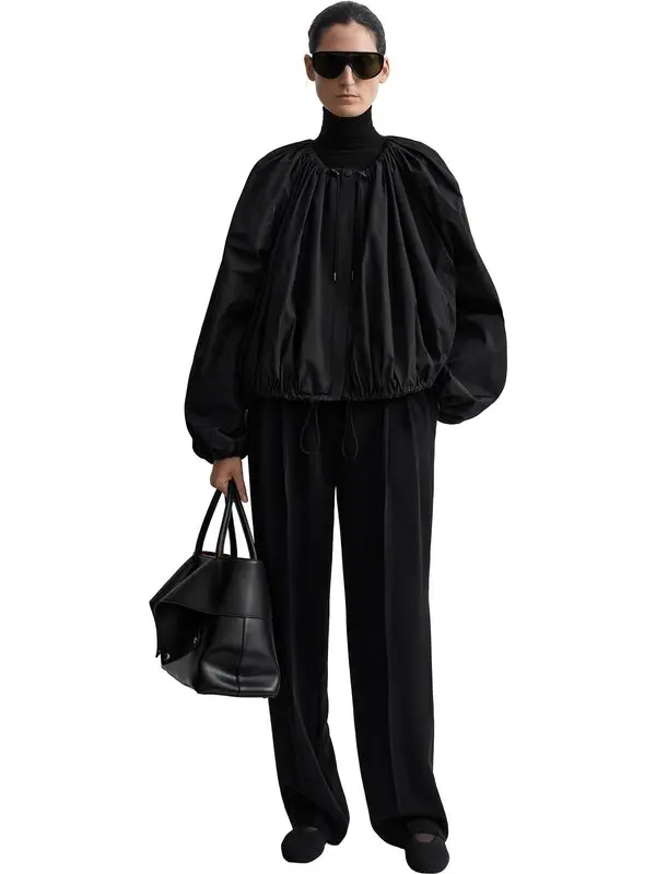 TOTEME Gathered Parachute Coat - Black