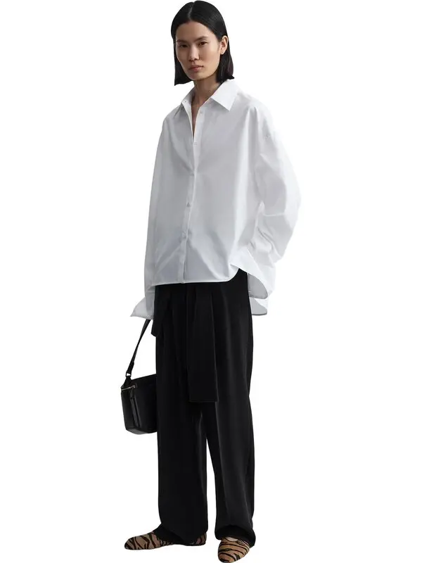 TOTEME Boxy Poplin Shirt - White