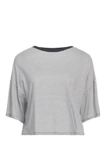 Majestic Filatures Striped Organic Cotton Crop Tee - Navy