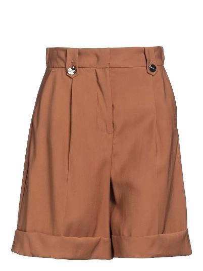Liu Jo High-waisted Twill Bermuda Shorts - Beige