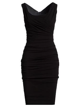 Dolce & Gabbana Virgin Wool Crepe Midi Dress - Black