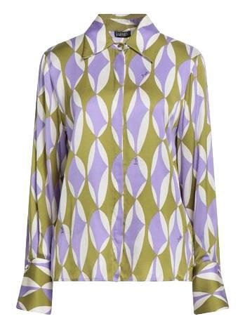 Liu Jo Geometric Satin Shirt - Purple