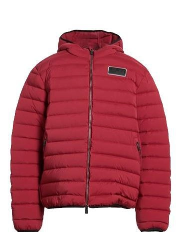 EA7 Quilted Duck Down Puffer Jacket - Red