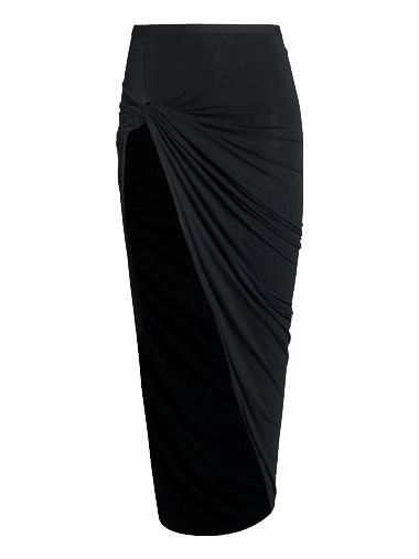 Rick Owens Modal Cashmere Maxi Skirt - Black