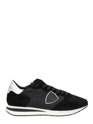 Philippe Model Low-top Sneakers In Textile Fibers And Leather - Black