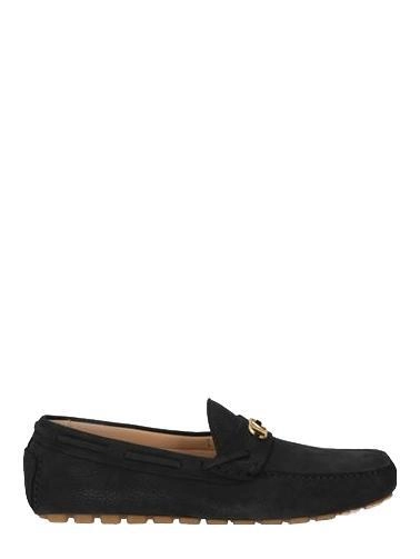 Valentino Garavani Leather Driving Loafers - Black