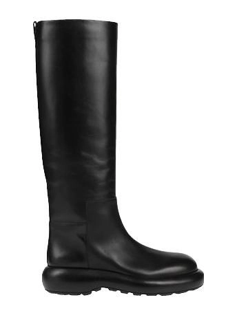 JIL SANDER Leather Riding Boots - Black