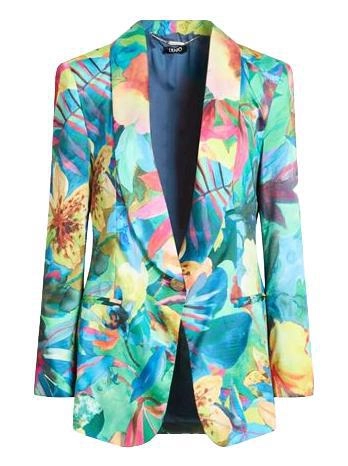 Liu Jo Floral-print Twill Single-breasted Blazer - Green