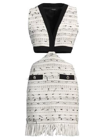 Liu Jo Mini Tweed Bodycon Dress - Ivory