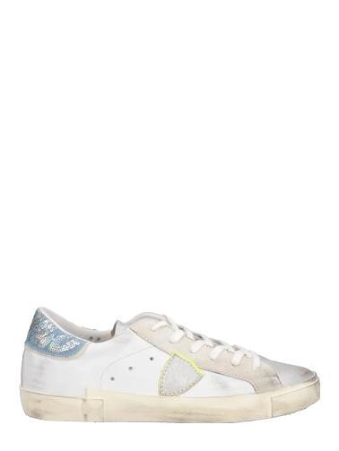 Philippe Model Leather And Textile Fiber Low-top Sneakers - Silver