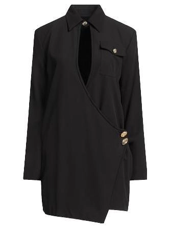 Pinko Stretch Twill Wrap Mini Dress - Black