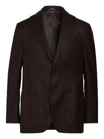 Caruso Blazer Dark Size Wool - Brown