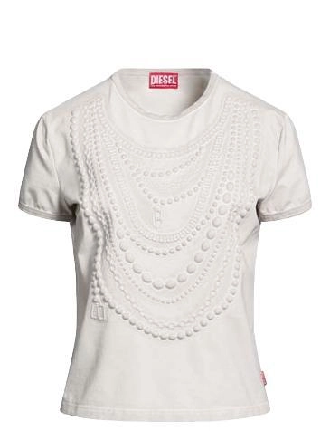 DIESEL® Distressed Stretch Jersey T-shirt - Beige